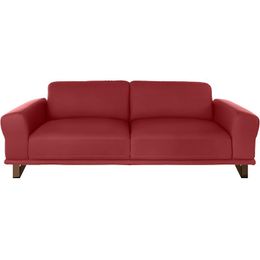 W.Schillig 2,5-Sitzer &raquo;montanaa&laquo; mit Metallkufen in Bronze pulverbeschichtet, Breite 232 cm rot B/H/T: 232cm x 78cm x 94cm, Longlife Xtra-Leder Z59