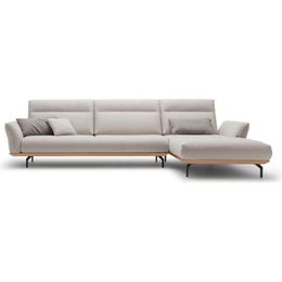 Creation BY ROLF BENZ Ecksofa &raquo;CR.460, Design-Sofa der Extraklasse, verstellbare R&uuml;ckenlehne, L-Form&laquo; Sockel in Eiche, Winkelf&uuml;&szlig;e in Umbragrau, Breite