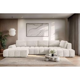 OTTO home Wohnlandschaft &raquo;AZITA U-Form, Breite 363 cm - OTTO. Verl&auml;ssliche Qualit&auml;t.&laquo; wahlweise als Schlafsofa mit Bettkasten, Bubble-Optik beige 100%