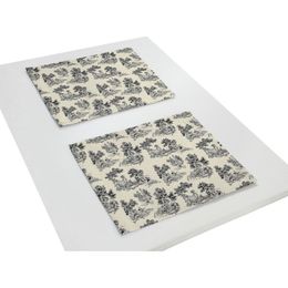 Adam Platzset &raquo;Good Old Days&laquo; GOTS organic,zertifiziert durch CERES 0242Made in Germany beige Obermaterial: 100% Baumwolle B/L: 40cm x 40cm, 2 Stk., Bio-