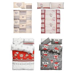 OTTO home Bettw&auml;sche &raquo;Janina in Gr. 135x200 oder 155x220 cm&laquo; 2 Stk. 100% Baumwolle, viele Winterdesigns: Patchwork, Schneemann, Eule, B&auml;r rosa Linon, 