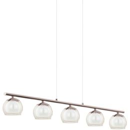 Eglo H&auml;ngeleuchte &raquo;ROMAGNESE Pendellampe, Stahl und Glas, IP20, Esstischlampe, Lampe&laquo; LED-Board Warmwei&szlig; H&auml;ngeleuchte, L90 x B10,5 x H110, nickel-matt