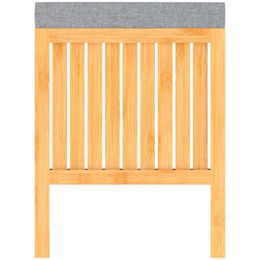EISL&reg; Badhocker &raquo;Bambus&laquo; W&auml;schesammler mit Sitzkissen beige Polyester