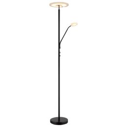 Globo LIGHTING LED Stehlampe &raquo;STANFORD&laquo; LED-Modul Warmwei&szlig; Stehleuchte/Wohnzimmer/Schlafzimmer/Flur schwarz Einheitsgr&ouml;&szlig;e