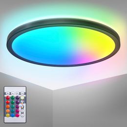B.K.LICHT LED Deckenleuchte &raquo;BK_PL1553 RGBW Deckenlampe, LED Panel, mit Farbwechsel, Dimmbar&laquo; LED-Modul 1 Stk. Neutralwei&szlig; Ultraflach, mit Backlight, mit 