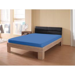 Kum Spannbettlaken &raquo;Interlock-Jersey Spannbetttuch&laquo; bis ca. 30 cm Matratzenh&ouml;he blau Interlock-Jersey, Obermaterial: 100% Polyester B/L: 200cm, 1 Stk.
