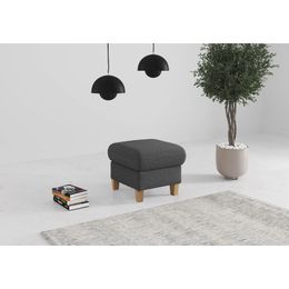 OTTO home Polsterhocker &raquo;Glendale&laquo; mit Stauraum grau 95% Polyester, 5% Polyamid B/H/T: 58cm x 48cm x 58cm, Flachgewebe LINO,mit Stauraum