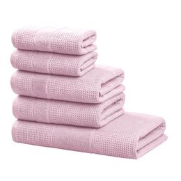 OTTO home Handtuch Set &raquo;Kimi, Duschtuch, Handt&uuml;cher und G&auml;stet&uuml;cher&laquo; Set 5 Walkfrottee 100% Baumwolle, einfarbig, weich, mit Bord&uuml;re, besondere 