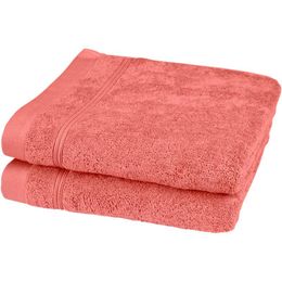 Ross Handt&uuml;cher &raquo;Rubin&laquo; 100% Baumwolle rot Frottier, Baumwolle B/L: 50cmx100cm, 2 Stk., Frottier
