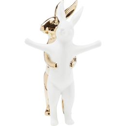 KARE Dekofigur &raquo;Deko Figur Hugging Rabbits Medium&laquo; gold Steingut B/H/T: 14,7cm x 24,5cm x 11,5cm
