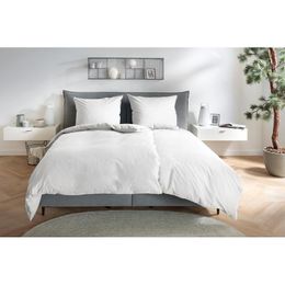 Primera Bettw&auml;sche &raquo;Renforce Stonewashed&laquo; 2 Stk. jedes Teil ein Unikat, gewaschene Used Optik wei&szlig; Renforc&eacute;, Obermaterial: 100% Baumwolle B/L: 135cm x 200cm, 