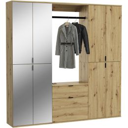 Home Affaire Garderoben-Set &raquo;TRONDHEIM, 5-teilig, Breite 183cm, individuell platzier- & erweiterbar&laquo; Set, bestehend aus: 2x Garderobenschrank breit & 