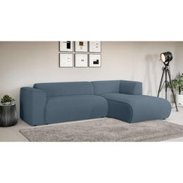 Home Affaire Ecksofa &raquo;GENTON L-Form (257 cm), zeitlos & stilvolles Design,&laquo; Aufwendig gepolstert, in Cord, Chenille und Struktur blau 100% Polyester B