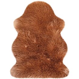 Heitmann Felle Hochflor-Teppich &raquo;Lammfell 9090&laquo; rechteckig 60 mm H&ouml;he Kunstfell, Uni Farben, sehr weich, waschbar Kunstfaser B : 60cm 1 Stk., 60mm, L: 90cm