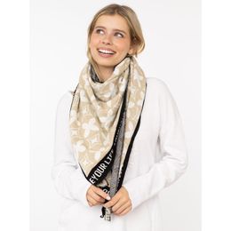 Zwillingsherz Damen Dreieckstuch &raquo;"Classy-ZH"&laquo; Feinstrick, klassisches Muster, positiv Botschaft, w&auml;rmend Einheitsgr&ouml;&szlig;e