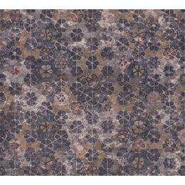 Livingwalls living walls Vliestapete &raquo;New Walls Finca Home in Fliesen Optik&laquo; Motiv abstrakt bedruckt leicht strukturiert Vintage Tapete Fliesen Tapeten Wohnzimmer