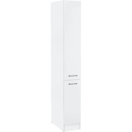 Optifit Apothekerschrank &raquo;Iver&laquo; Breite 30 cm, mit 2 Ausz&uuml;gen, 5 Ablagen wei&szlig; wei&szlig;, B/H/T: 30cm x 206,8cm x 57,1cm