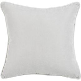 done. Dekokissen &raquo;Joy&laquo; unifarben, Rei&szlig;verschluss, Kissenh&uuml;le ohne F&uuml;llung, 1 St&uuml;ck silber Polyester B/L: 65cm x 65cm, 1 Stk.