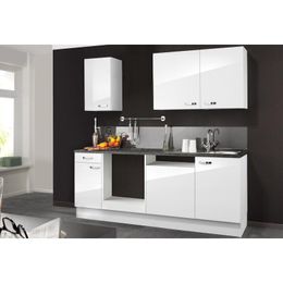 Optifit K&uuml;chenzeile &raquo;Ole&laquo; ohne E-Ger&auml;te, Breite 210 cm wei&szlig; B/H/T: 210cm x 60cm