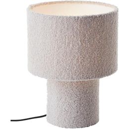 LeGer Home by Lena Gercke Tischleuchte &raquo;Debora&laquo; E27 1 Stk. Teddy-Stoff, H&ouml;he 30 cm, &Oslash; 23 cm, E27 grau 1, &Oslash; 23cm H: 30cm, 1 Stk.