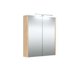 Welltime Spiegelschrank &raquo;Scandic&laquo; verspiegelt, mit Soft-Close-Funktion, verschiedene Breiten, FSC beige FSC -zertifizierter Holzwerkstoff B/H/T: 