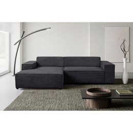 WERK2 Ecksofa &raquo;Trento 268 x 163 cm modern und bequem&laquo; Cord, L-Form 90% Polyester, 10% Nylon B/H/T: 268cm x 70cm x 163cm, Cord, Ottomane links