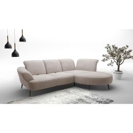 Sit & More sit&more Ecksofa &raquo;Dance, L-Form, inkl. Sitztiefenverstellung&laquo; inkl. Click&Seat, optional mit Kopfteilverstellung grau 100%Polyester B/H/T: 313cm x 