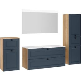 Nobilia Badm&ouml;bel-Set &raquo;Cascada&laquo; Set, mit Waschbecken, inkl. beleuchtetem Spiegel mit Touch-Sensor, 4 Stk. tlg. B/H/T: 230cmcm x 169cmcm x 48,7cmcm