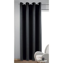HOMING Vorhang &raquo;Mia&laquo; &Ouml;sen 1 Stk. tlg. Fertigschal schwarz Polyester 245cm, &Ouml;sen, 140cm
