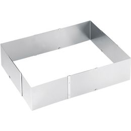 Gefu Backrahmen &raquo;UNO&laquo; besonders hoher Backrahmen silber Edelstahl 18/10 B/H/T: 19,5cm x 8,5cm