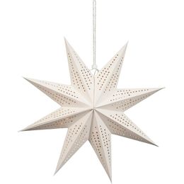 Bonetti LED Stern &raquo;Weihnachtsstern&laquo; 1 Stk. Warmwei&szlig; &Oslash; ca. 45 cm, Papierstern, mit 9 Spitzen, Weihnachtsdeko wei&szlig; &Oslash; 45cm, 1 Stk.