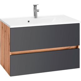 Welltime Waschtisch &raquo;Lucca&laquo; grau B/H/T: 80cm x 56cm x 47cm