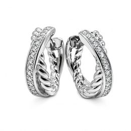 Firetti Damen Paar Creolen &raquo;Schmuck Geschenk Silber 925 Ohrschmuck Ohrringe&laquo; mit Zirkonia (synth.) Silber 925 (Sterlingsilber)