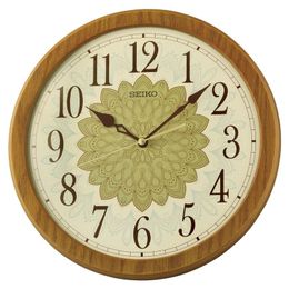 Seiko Unisex Wanduhr Quarzuhr,Wohnzimmer,Esszimmer,K&uuml;che,Arbeitszimmer,B&uuml;ro, Flur braun &Oslash; 29,5cm
