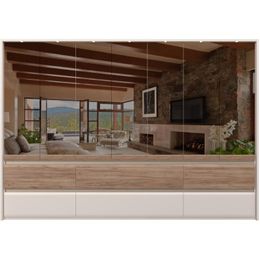 OTTO home Kleiderschrank &raquo;Invictus, UV lackiert, FSC-zertifiziert, grifflose Optik&laquo; abgerundete Schubladen aus MDF im Holzdekor, soft-close, mit 