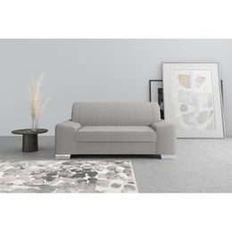 DOMO collection 2-Sitzer &raquo;Anzio in kubischer Formensprache, flache Armlehnen, Breite 184cm&laquo; wahlweise mit Federkern grau B/H/T: 184cm x 85cm x 93cm, 