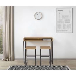 WOODMAN Schreibtisch &raquo;Dominic&laquo; im sch&ouml;nen Design, Breite 100 cm, FSC -zertifiziert braun B/H/T: 100cm x 92cm x 35cm