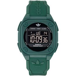 adidas originals Damen adidas originals Chronograph &raquo;CITY TECH FOUR&laquo; Quarzuhr, Armbanduhr, Herrenuhr, Damenuhr,Datum, Stoppfunktion,digital gr&uuml;n 