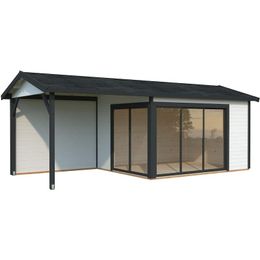 Palmako Gartenhaus &raquo;Amanda Slide Plus&laquo; verschiedene Farben Massivholz Fu&szlig;boden im Gartenhaus, ohne Dacheindeckung