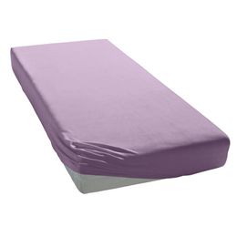 Elegante Spannbettlaken &raquo;Mako-Jersey&laquo; in hochwertiger Qualit&auml;t mit Elasthan-Anteil lila Mako-Jersey, Obermaterial: 97% Baumwolle, 3% Elasthan 1 Stk., Mako-