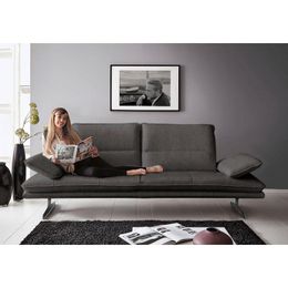 W.Schillig 2,5-Sitzer &raquo;broadway Designsofa mit hohem Sitzkomfort&laquo; Sitztiefenverstellung, Kopfteil- & Seitenteilverstellung, Breite 236cm grau 