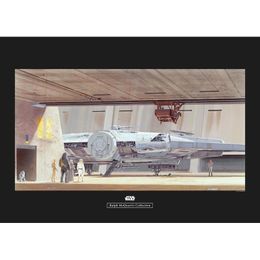 Komar Bild &raquo;Star Wars Classic RMQ Mos Eisley Hangar&laquo; Star Wars 1 Stk. tlg. Wandbild zur Dekoration im Kinderzimmer - ohne Rahmen bunt Holz, Papier B/H/T: 