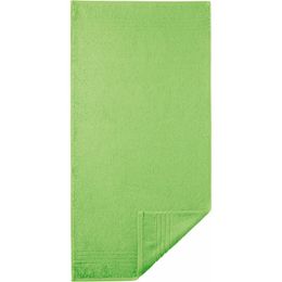 Egeria Handt&uuml;cher &raquo;Madison&laquo; Uni-Programm mit Streifenbord&uuml;re, reine Baumwolle gr&uuml;n Walkfrottee, Obermaterial: 100% Baumwolle B/L: 50cmx100cm, 2 Stk., 