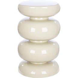 Gilde Beistelltisch &raquo;S&auml;ule-Beistelltisch Lille&laquo; beige 100% Eisen B/H/T: 29,5cm x 48cm x 29,5cm