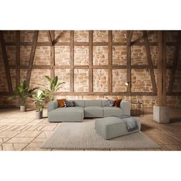 W.Schillig Ecksofa &raquo;around-the-block Mega Sofa, viel Platz und hoher Sitzkomfort, L-Form&laquo; mit eleganter Biese, mit Federkern, Breite 341 cm beige 