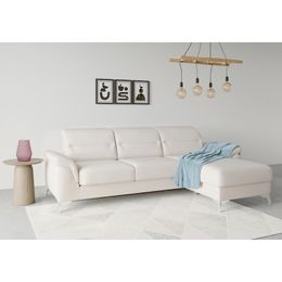Sit & More sit&more Ecksofa &raquo;Sinatra L-Form&laquo; mit Recamiere, optinal mit Kopfteilverstellung und Armteilfunktion beige 100% Polyester B/H/T: 258cm x 85cm x 170cm,