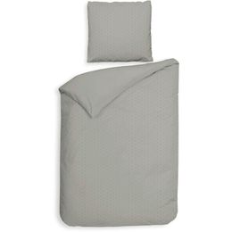 Bettw&auml;sche &raquo;Punto&laquo; 2 Stk. gepunktet, 100% Baumwolle ab 135x200 cm. grau Mako-Satin, Obermaterial: 100% Baumwolle B/L: 155cm x 220cm, 1 Stk., 1 Stk., 