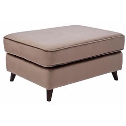 Home Affaire Hocker &raquo;Renesse&laquo; grau Luxus-Microfaser ALTARA NUBUCK (100% Polyester);Samtvelours 100% Polyester B/H/T: 91cm x 44cm x 71cm, Samtvelours