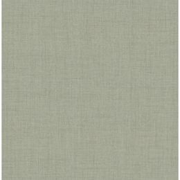 WOW Vliestapete &raquo;Matt Textil Soft&laquo; Ton-in-Ton glatt 10mx52cm (ca. 5m2) gr&uuml;n Vlies B/L: 0,52m x 10m, Rollen: 1