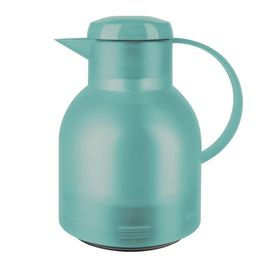 Emsa Isolierkanne &raquo;Samba&laquo; 1 l zeitloses Design, einfacher Knopfdruck, 24h kalt, 12h warm gr&uuml;n Glas, Kunststoff 1 l